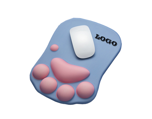 Specially made Feline Paw Print Memory Foam Square Mouse Mat BWXZQ-PNNJR