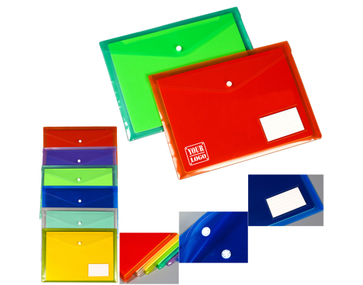Branded A4 Plastic Document Sleeve ETVMM-UCWNK